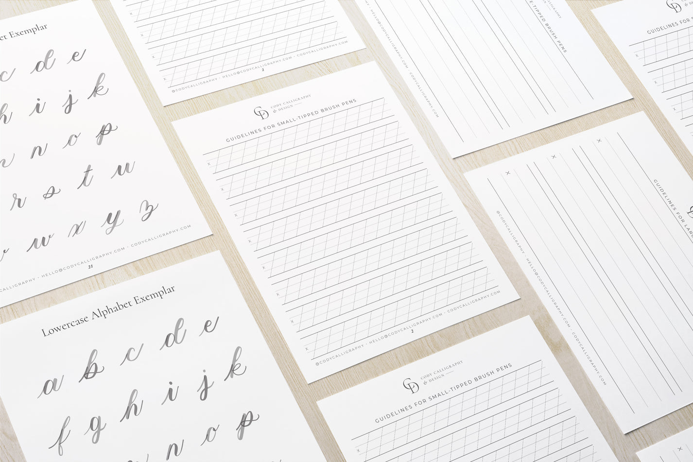 Worksheets: Blank Calligraphy Guidelines – Cody Calligraphy Shop