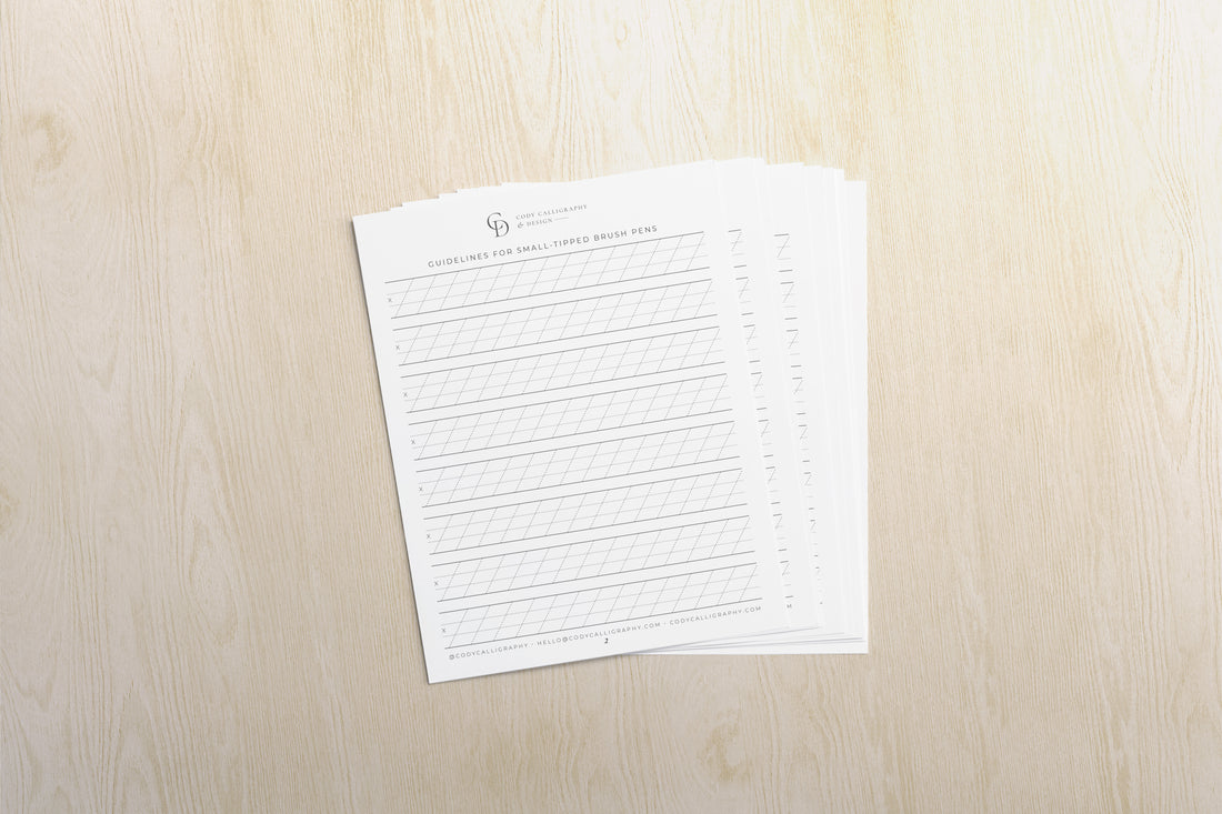 Worksheets: Blank Calligraphy Guidelines – Cody Calligraphy Shop