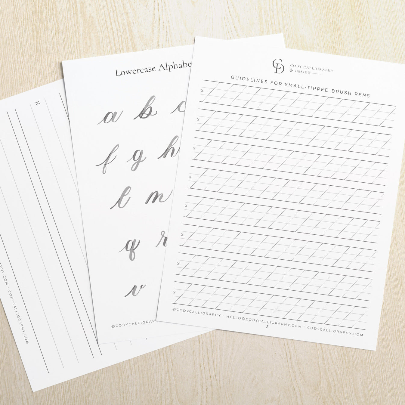 Worksheets: Blank Calligraphy Guidelines – Cody Calligraphy Shop