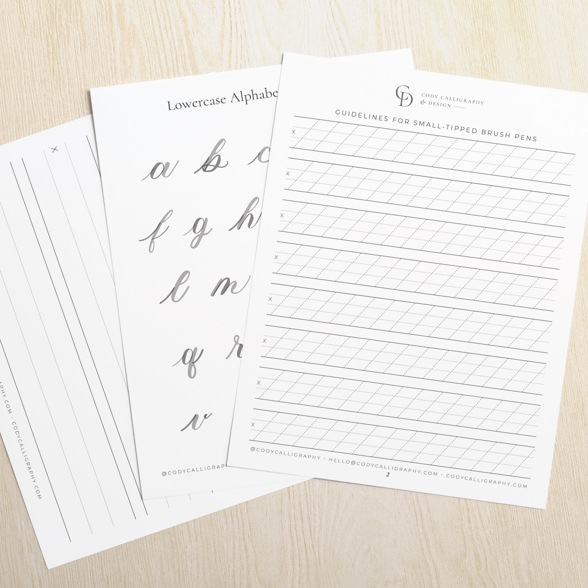 Worksheets: Blank Calligraphy Guidelines – Cody Calligraphy Shop