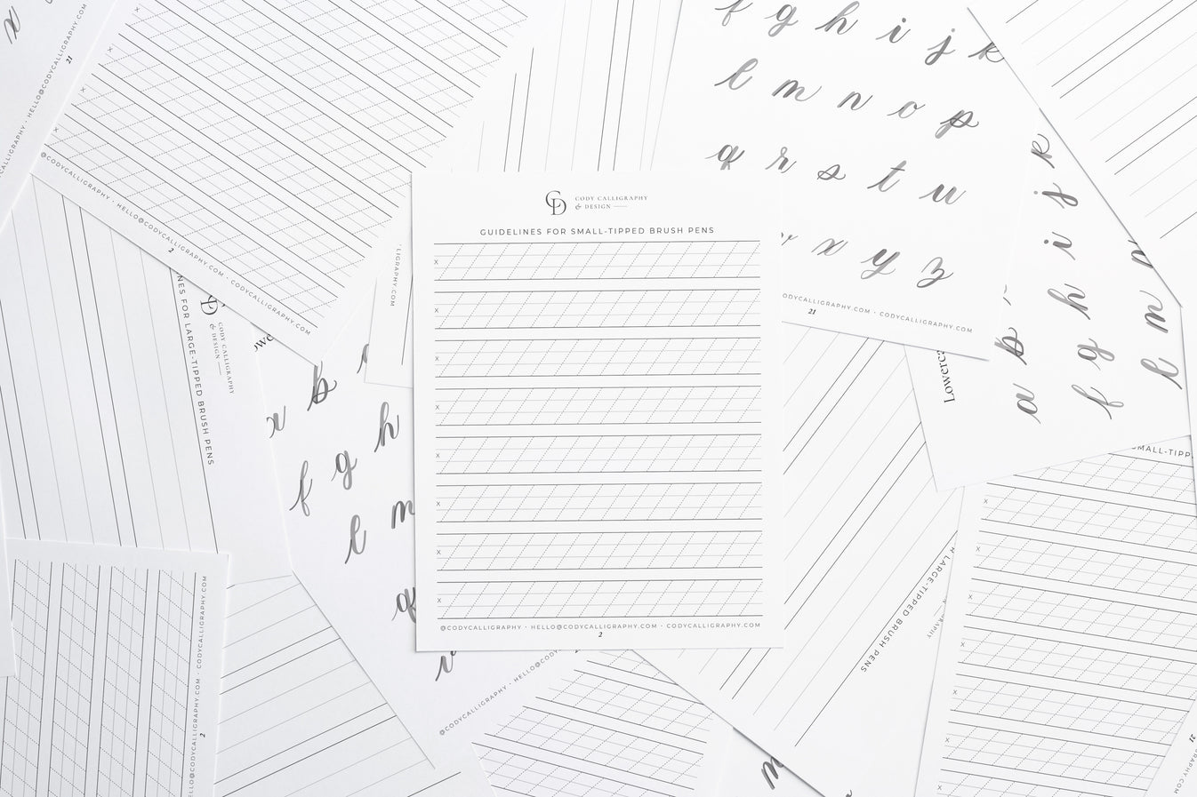Worksheets: Blank Calligraphy Guidelines – Cody Calligraphy Shop